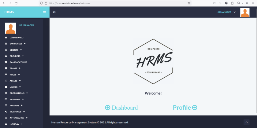 Human Resource Management System - Zero Infotech