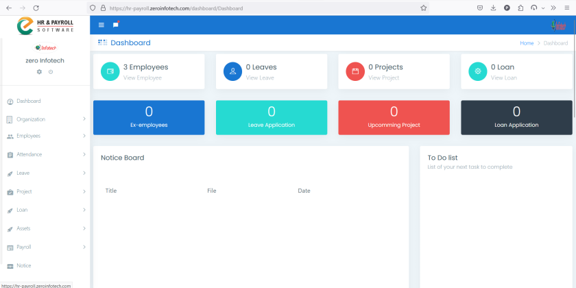 Payroll System - Zero Infotech